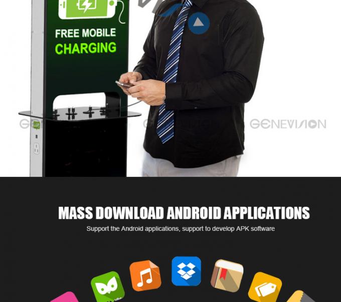 Indoor Moble Phone Charging Station Digital Signage Totem 21.5 inch lcd ...