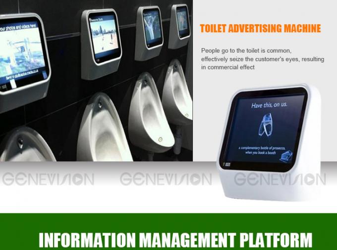 WC Wall Mount Touch Screen Monitor Rest Room Advertising , Toilet ...