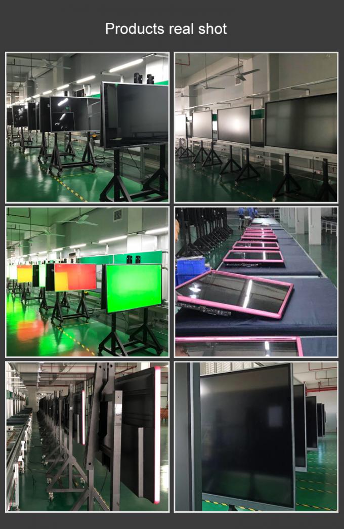 Wall Mounted AG Glass 400 Nits Touch Screen Whiteboard