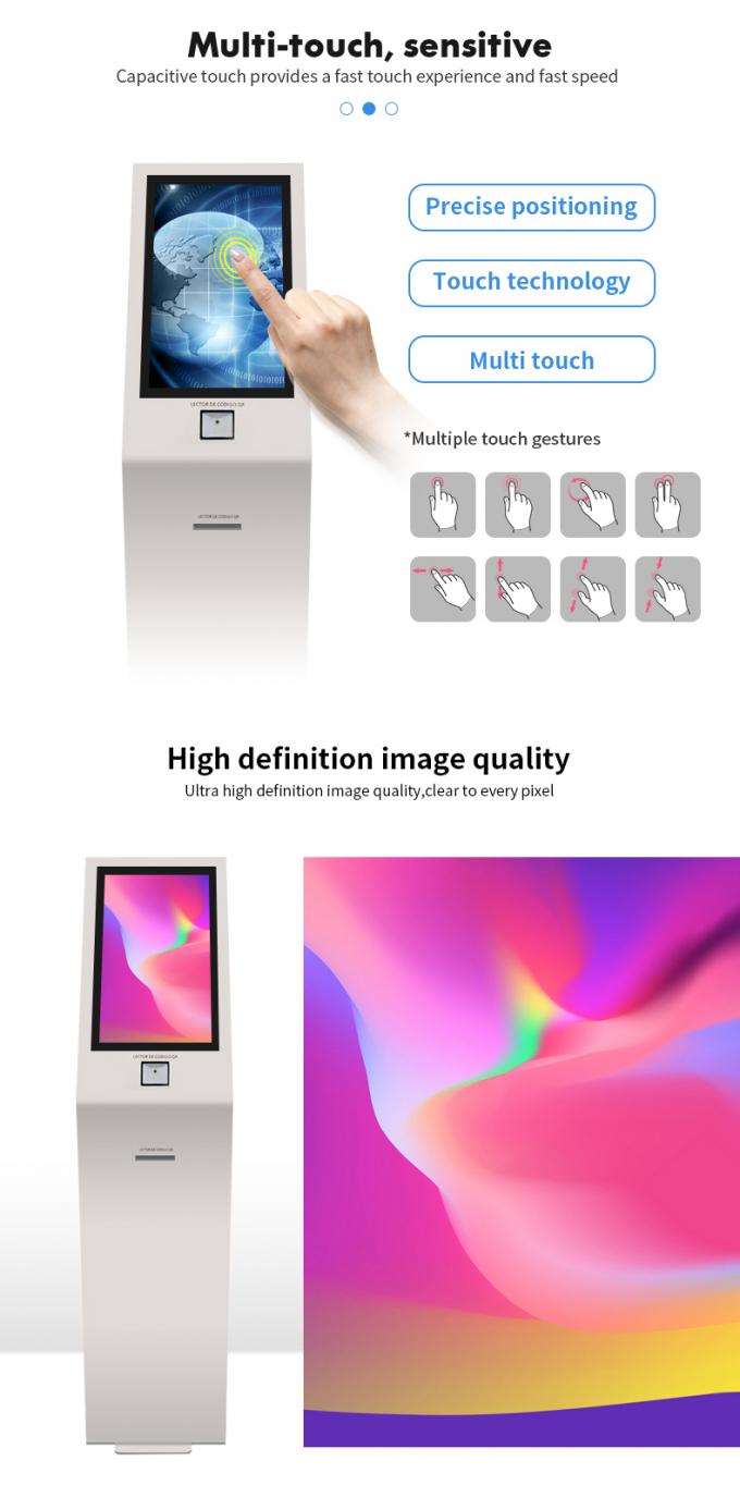 24" 27" Self Service Touch Screen Kiosk With Thermal Printer