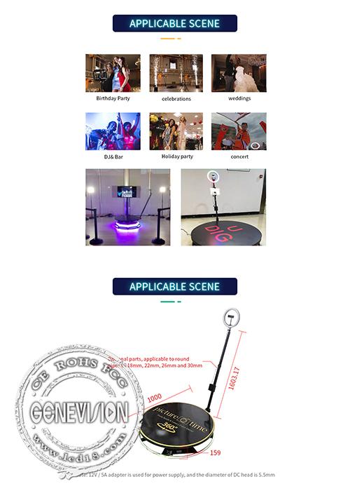 110cm Automatic 360 Rotation Photo Booth For Wedding