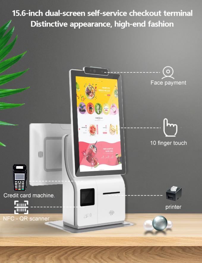 15.6" Countertop Touch Screen Self Service Cashier Terminal
