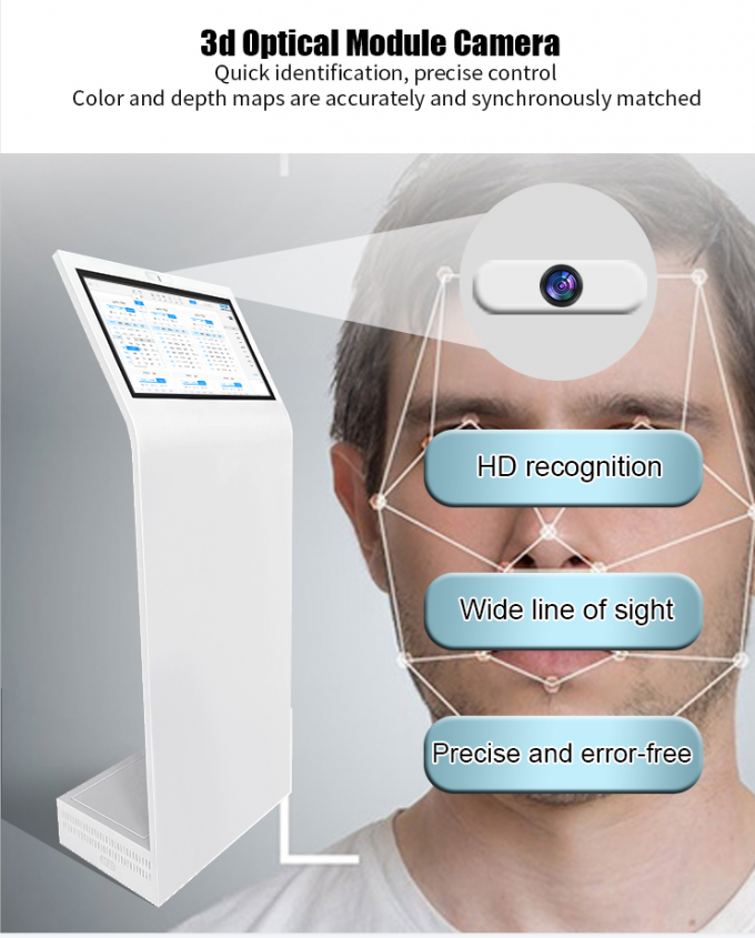 55 Inch Simple Design Touch Screen Queue Management System Kiosk