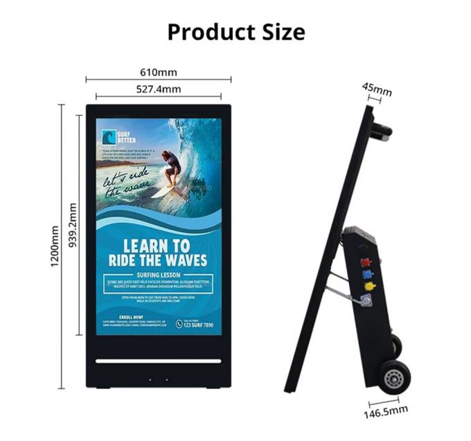 43 Inch Outdoor IP65 Waterproof Battery Powered Digital Signage Kiosk ...