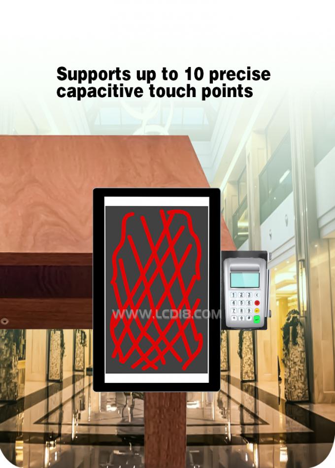 15.6" Reception Desk Installed Self Service Payment Terminal POS ...