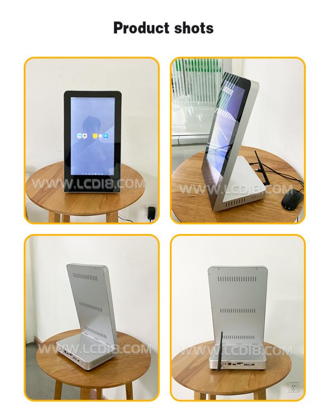 15.6 inch Hotel Reception Desk L Shape Desktop PC All In One Touch ...