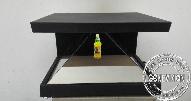 19 inch hologram showcase 3D pyramid display