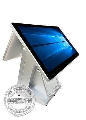 15.6 Inch Twin Screen Touch Screen Cashier Machine With Printer QR Code ...