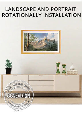 32inch Artistic Design Wall Mount Screen Digital Display In Wooden ...