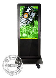 Dual Lcd Touch Advertising Standee / Movable Beacon Media Player Totem ...