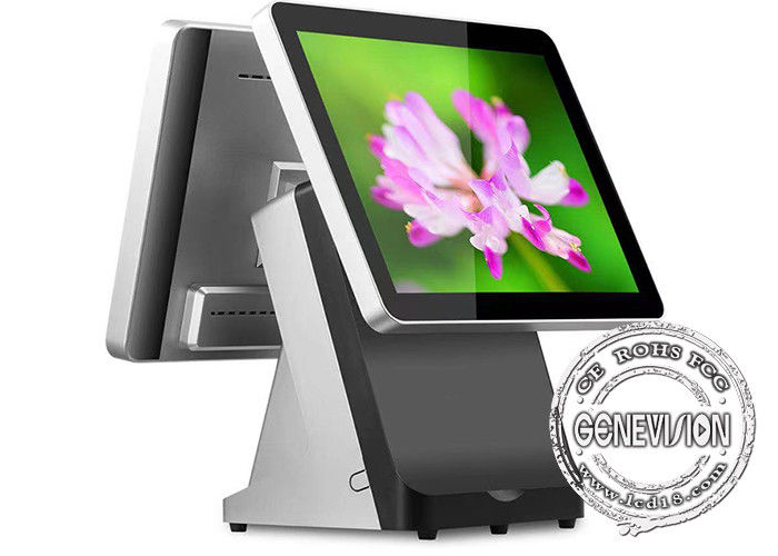 Supermarket 15.6'' Windows Dual Screen POS System With Printer Scanner