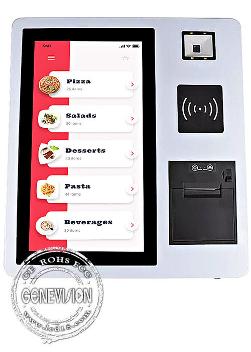 Desktop Self Service Touch Screen Kiosk 15.6'' For Restaurant