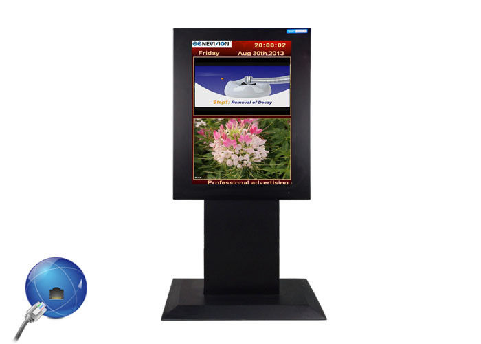 All In One Interactive LCD Touch Screen Media Player Computer Kiosk FHD ...