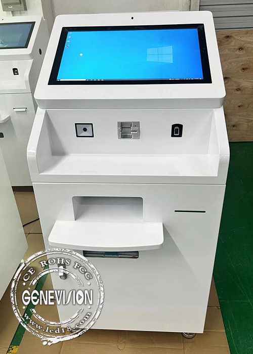 Automatic Self Service Banking Kiosk with 32" Touch Screen A4 Paper Thermal Printer and QR Code ...