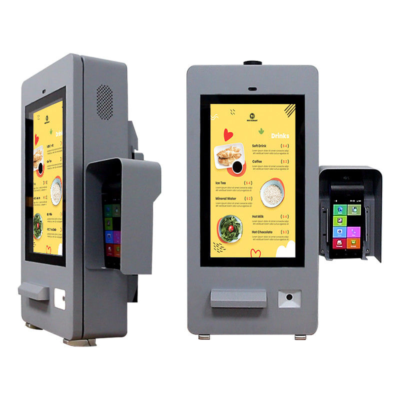 21.5 Inch Outdoor Food Truck Trailer Self Service Kiosk With Fan 5MP Camera