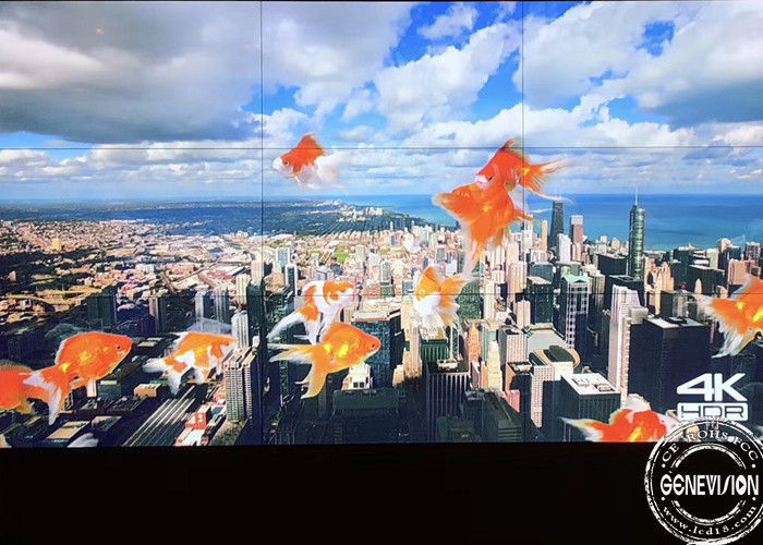 4K UHD 55'' LG Wall Mounted Digital Signage 0.44mm Bezel Ultra Narrow ...