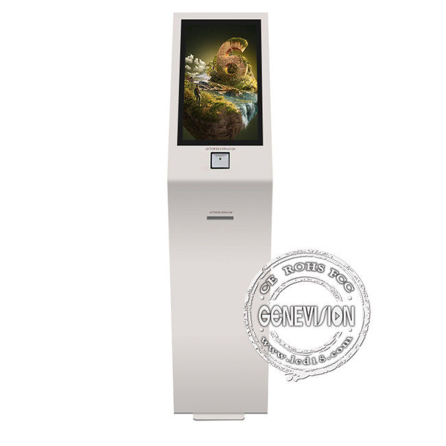 21.5 Inch IR Multipoint Touch Screen All In One Kiosk With Printer