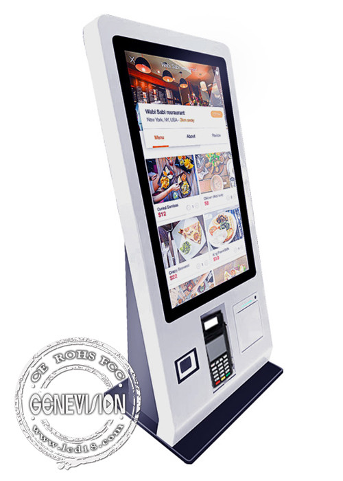 24" Restaurant Countertop Touch Screen Self Service Kiosk With POS