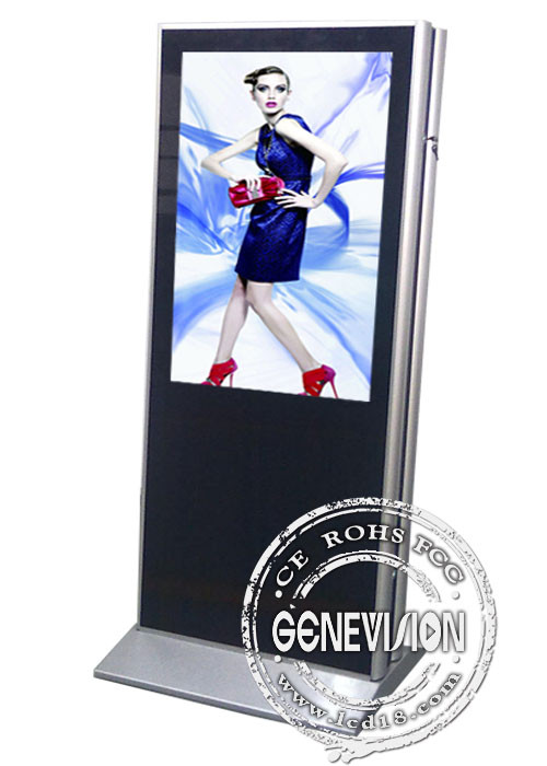 55" Dual Screen Advertising Display Slim Ad Player High Brightness ...