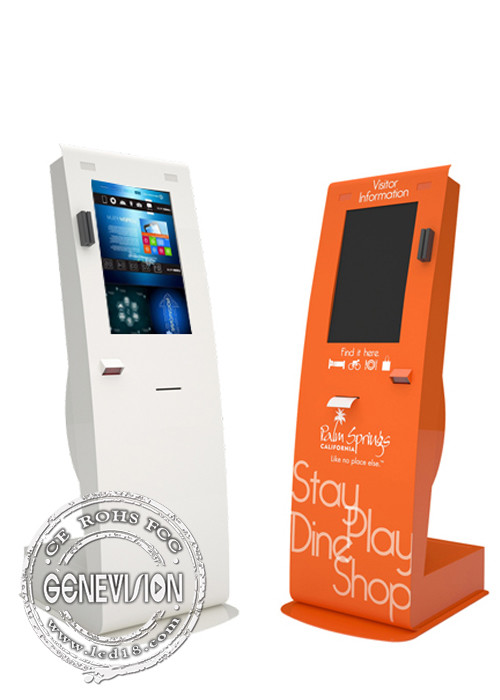 Retail Information Touch Screen Kiosk 22” Portrait Card Swipe Printer ...