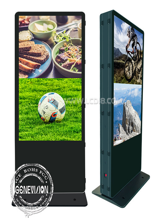 75" 4K Dual Screen WIFI Digital Signage Interactive Digital Totem Touch ...