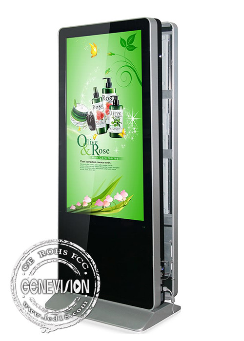 450cd/m2 Brightness 65" Double Side advertising kiosks displays Dual ...