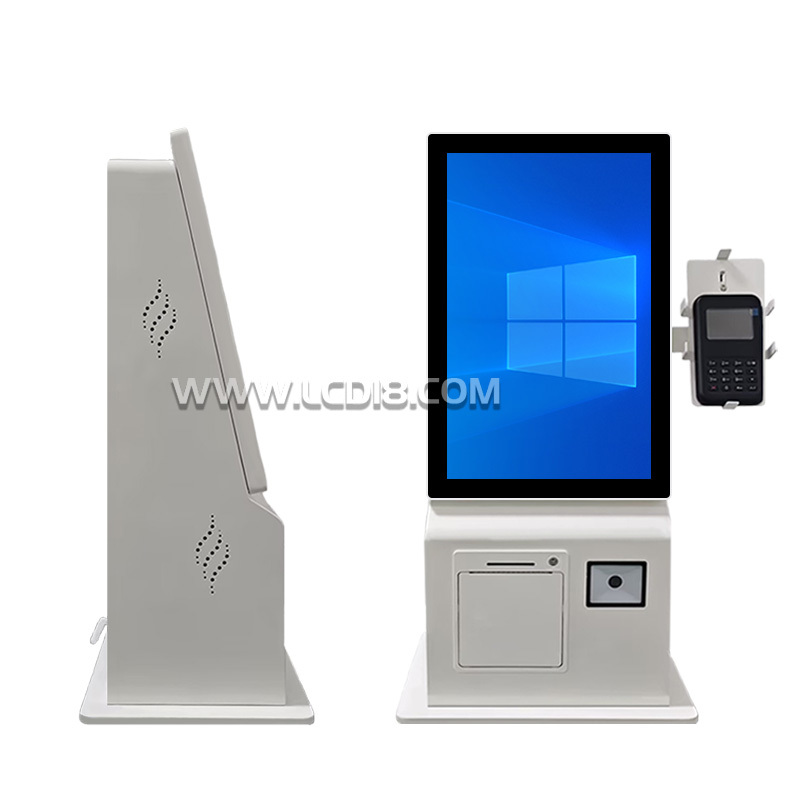24" Self-Ordering Touch Screen Kiosk with Cash Payment, Scanner ...