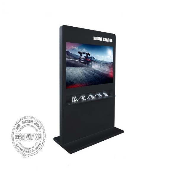Free Standing Kiosk Digital Signage Horizontal Screen 4K 65 Inch Full ...