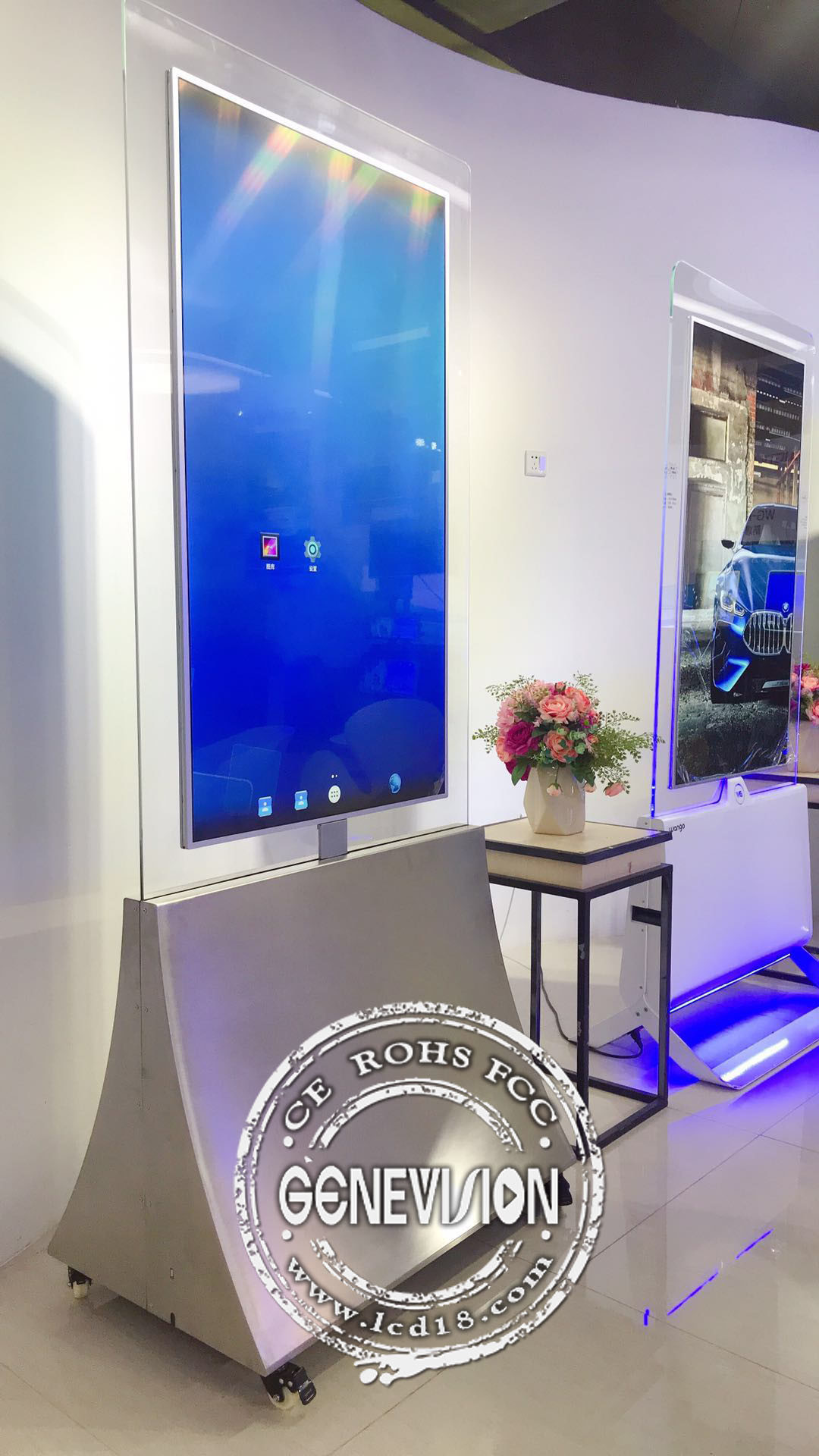 Dual Sides Android 7.1 WIFI Digital Signage Slim 55'' Floor Stand ...