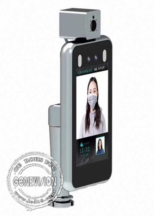 Face Recognition Floor Standing Digital Signage Temperature Measuring ...