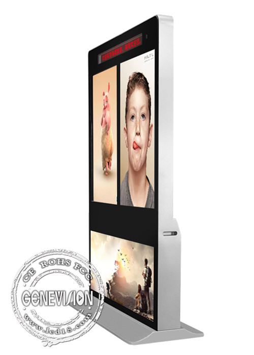 Dual Screen 43" Win10 Android Two System Touch Screen Kiosk