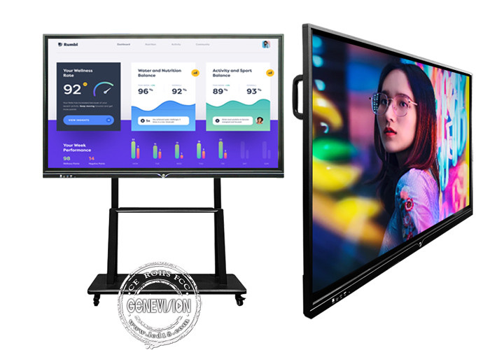 4K 75 inch 20 Points Touch Screen LED Flat Panel Interactive Whiteboard ...