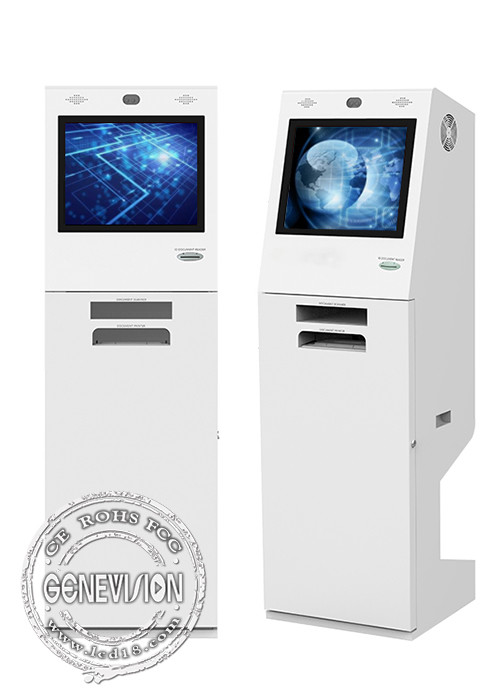 21.5 Inch AIO Touch Screen Self Service Kiosk With Document Scanner