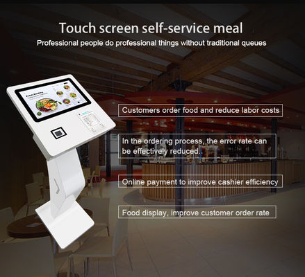 15.6 Inch WiFi Scanner Landscape Self Service Touch Screen Kiosk With ...
